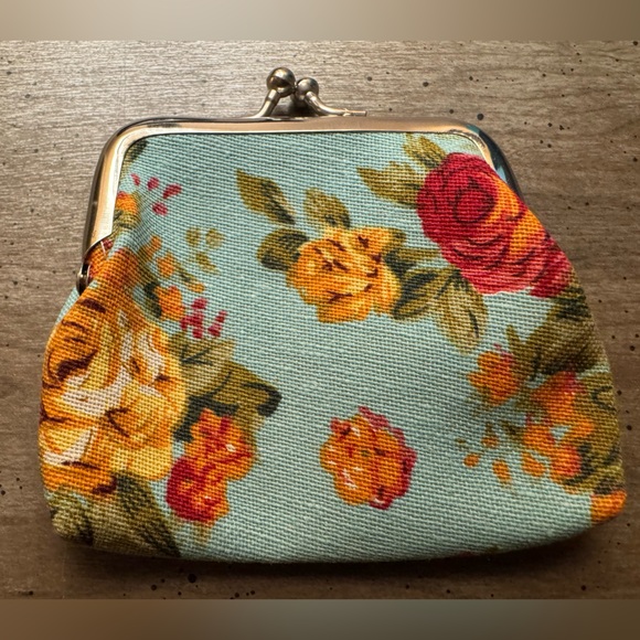 Bags | Floral Coin Purse | Poshmark